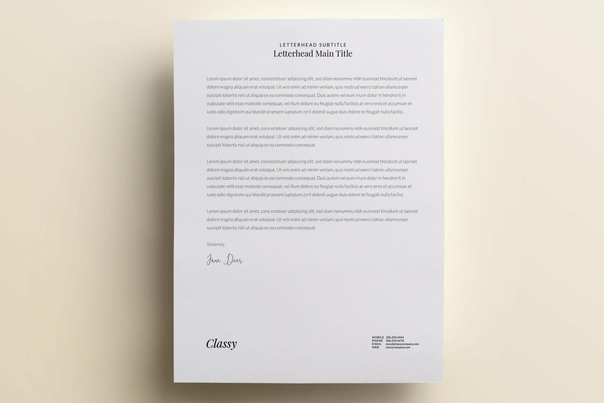 Ariyah Letterhead Template Bundle