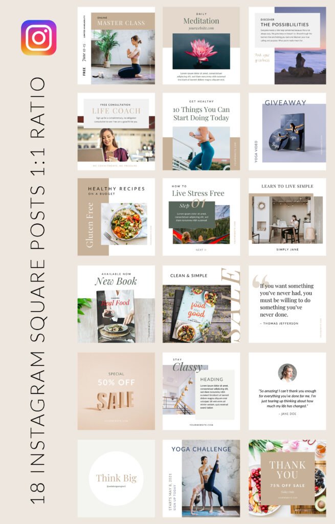 Clean & Classy Social Media Posts Templates